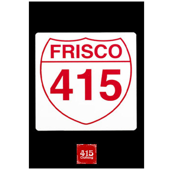 [415 CLOTHING] 『Frisco 415』Sticker ステッカー ホワイト／レッド [ハーレー] – Link Custom ...