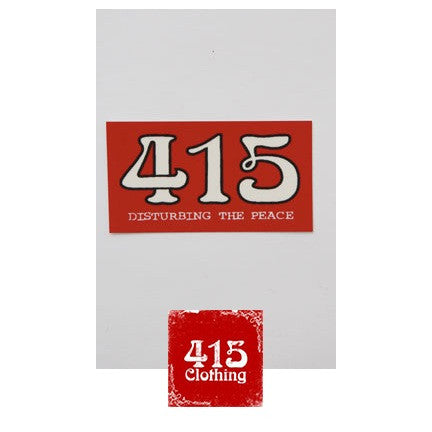 [415 CLOTHING]『415 Disturbing The Peace』Square Sticker ステッカー – Link ...
